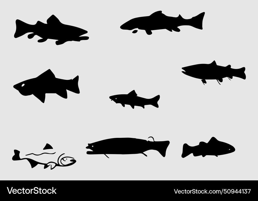 Minimal stylish black bull trout icon design Vector Image