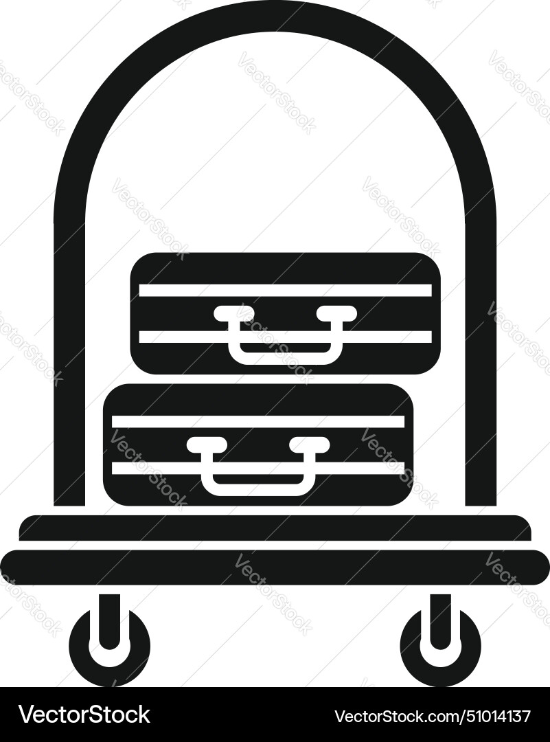 Moving trolley icon simple service storage Vector Image