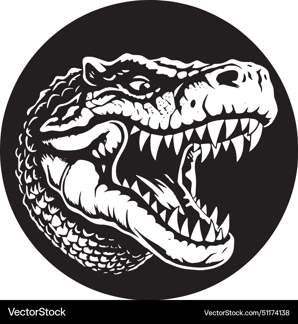 Alligator - minimalist and simple silhouette Vector Image