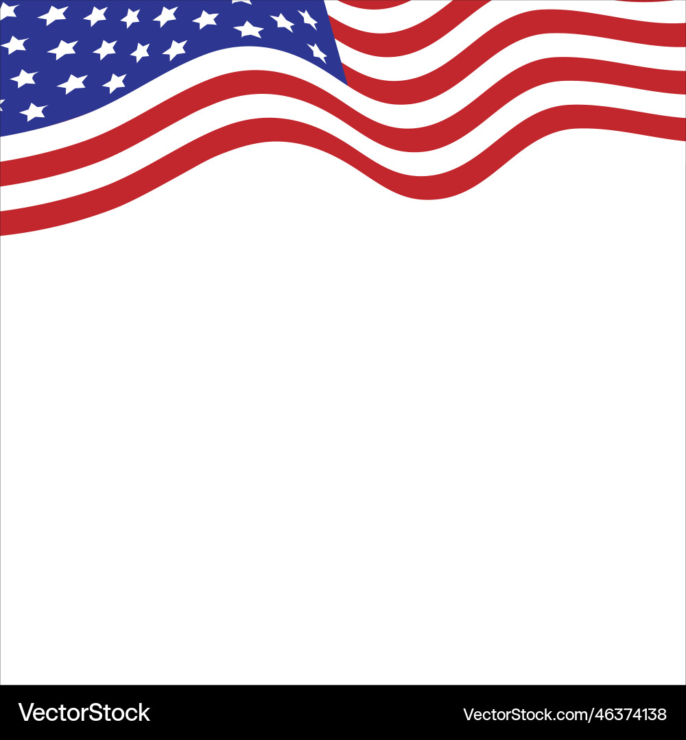 Corner Border American Flag