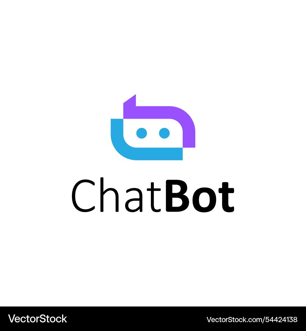 Chat bot logo Royalty Free Vector Image - VectorStock