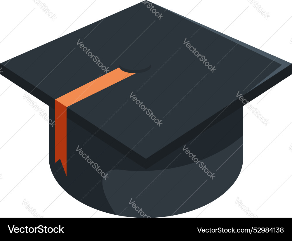Graduation cap representing success in education Vector Image