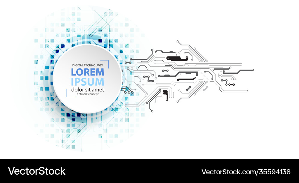 Hi-tech digital technology and engineering theme Vector Image