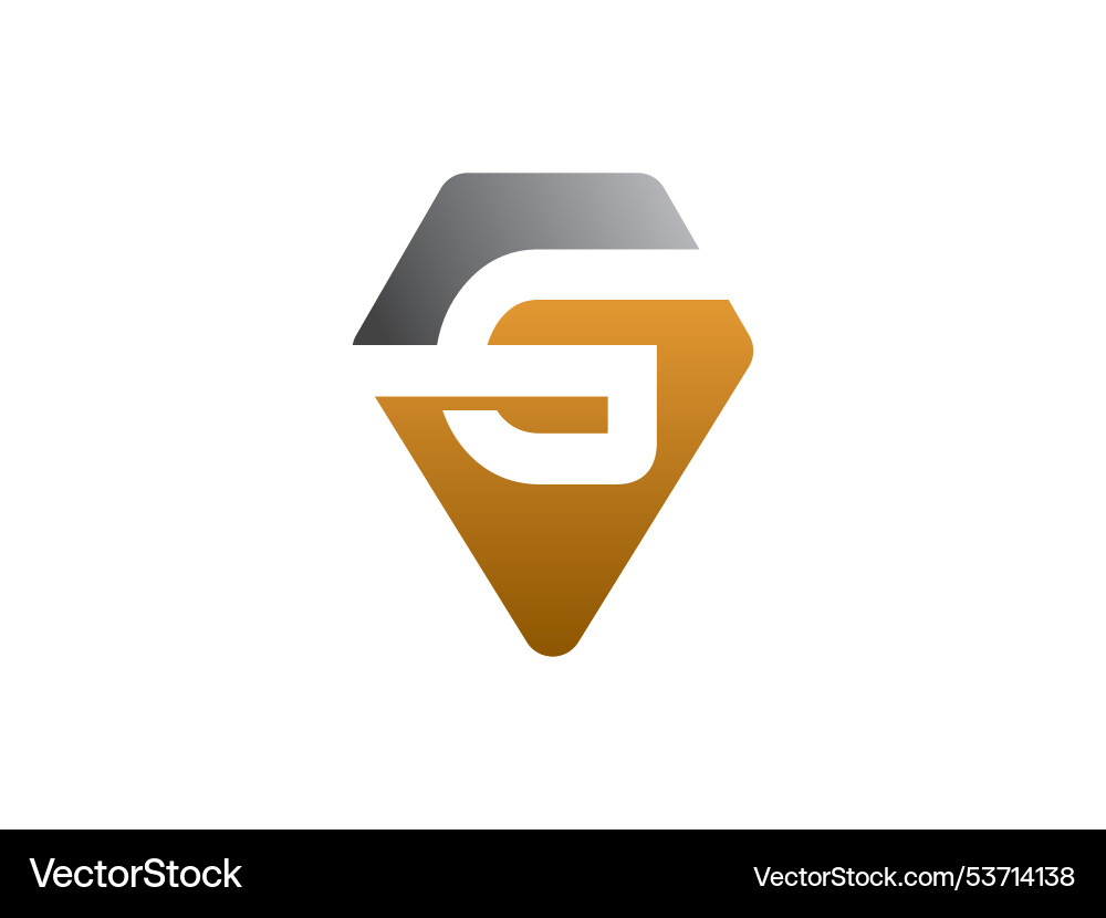 Letter g point logo or symbol template design Vector Image