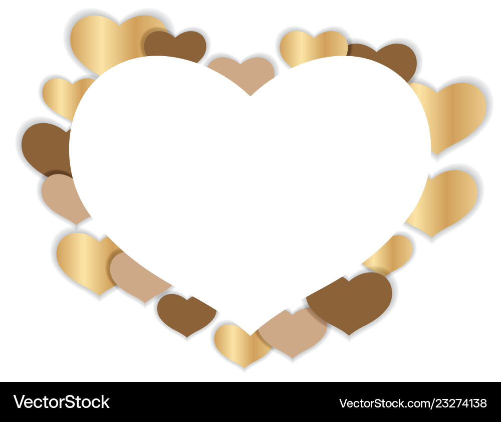 Romantic Heart Valentine's Frame Royalty Free Vector Image