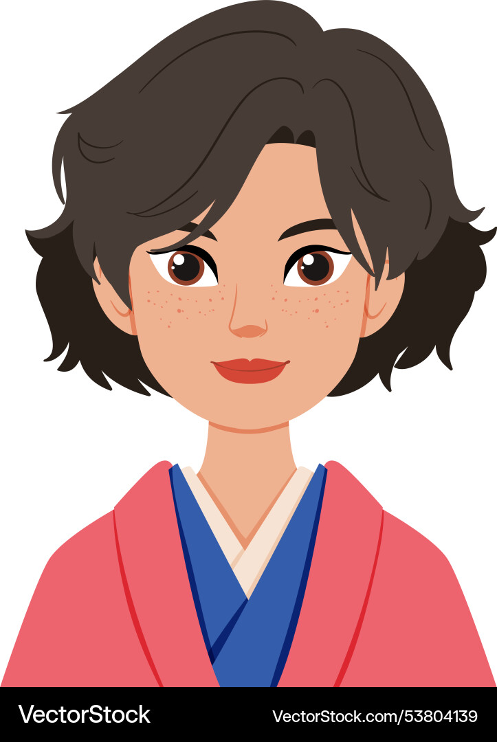 A woman with short hair Royalty Free Vector Image