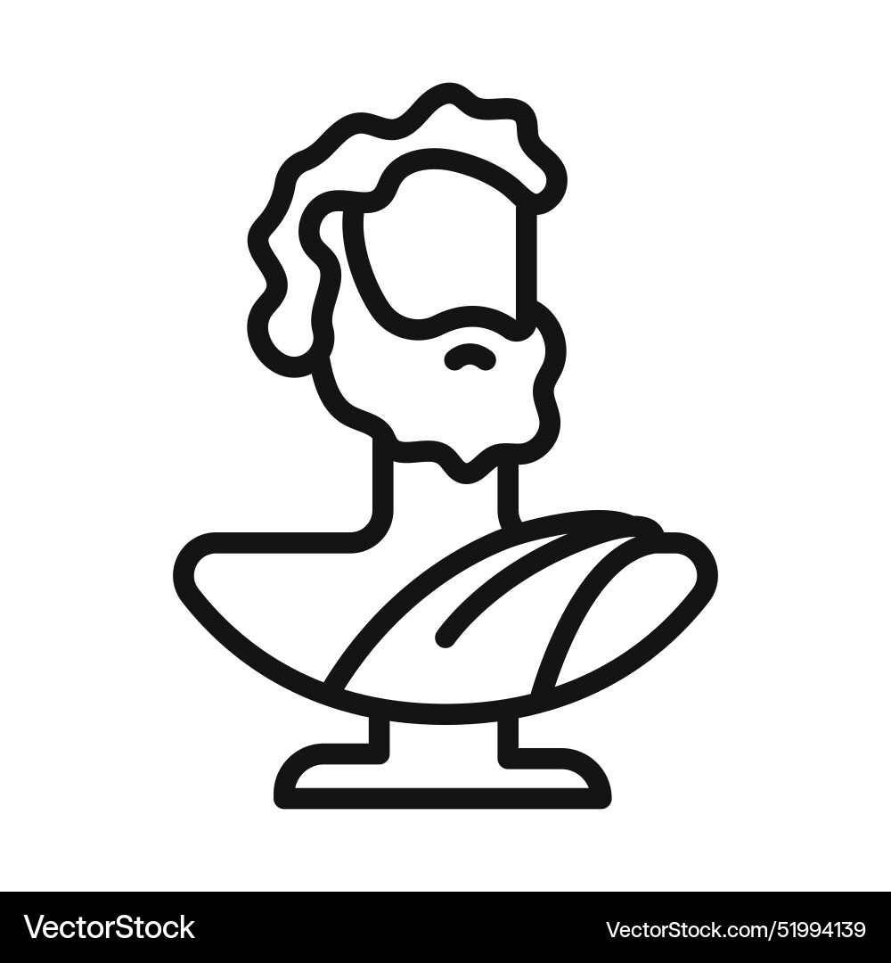 Ancient statue symbol mark in filled style Vector Image
