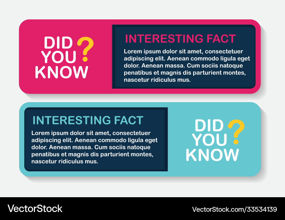 Wussten Sie dass interessantes Fact Label Aufkleber Set