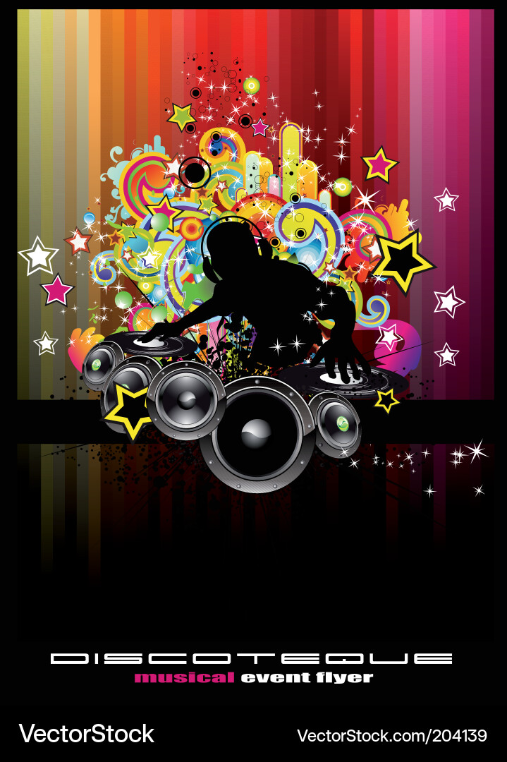 Disco event Royalty Free Vector Image - VectorStock