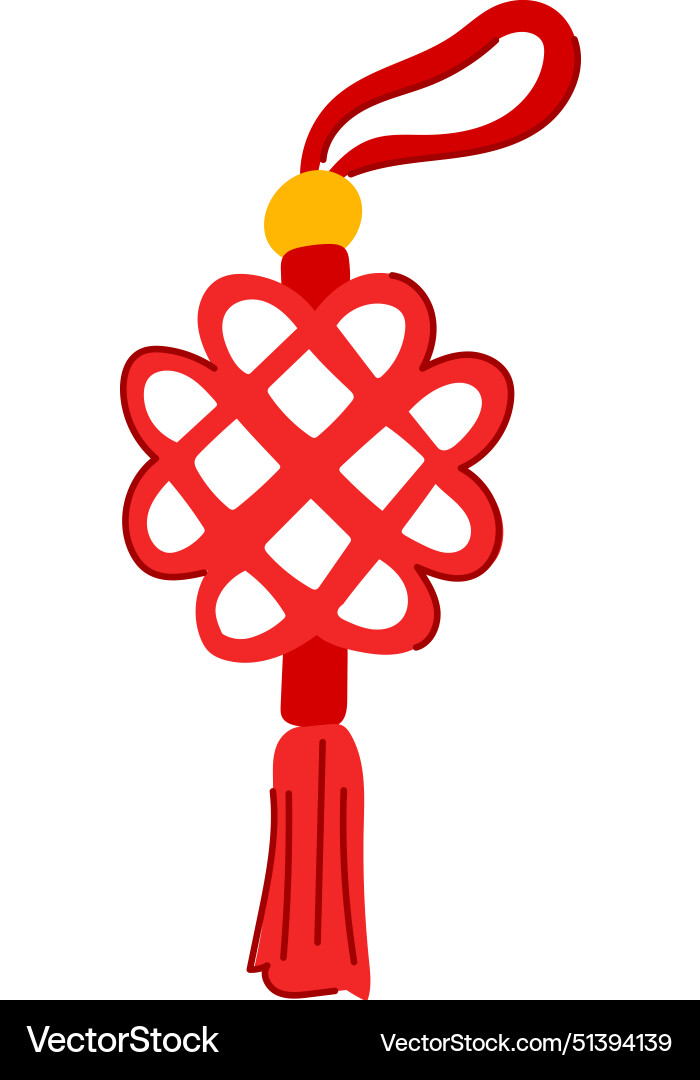 Element chinese lucky knot cartoon Royalty Free Vector Image