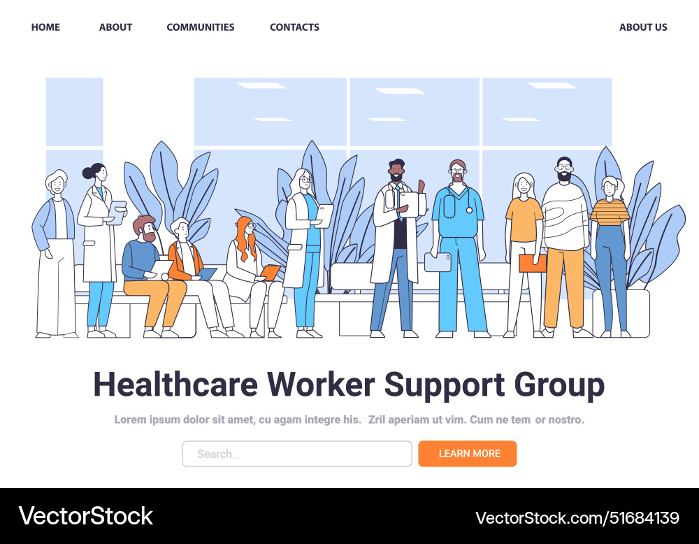 Healthcare professionals support group meeting Vector Image