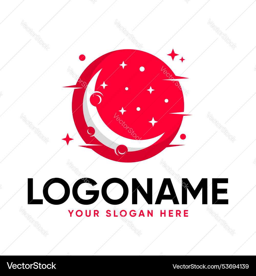 Moon premium logo design Royalty Free Vector Image