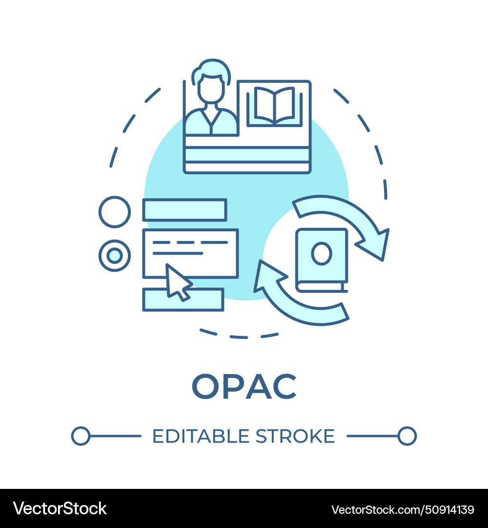 Opac soft blue concept icon Royalty Free Vector Image
