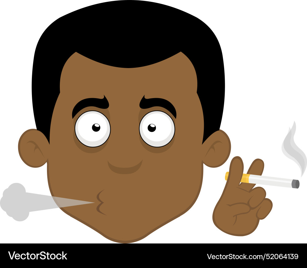 Smoking man head Royalty Free Vector Image - VectorStock
