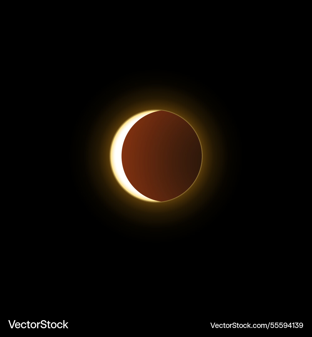 Solar or lunar eclipse Royalty Free Vector Image