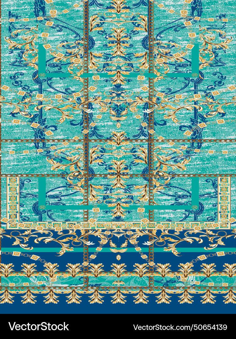 Textile digital design fabric print wallpaper Vector Image