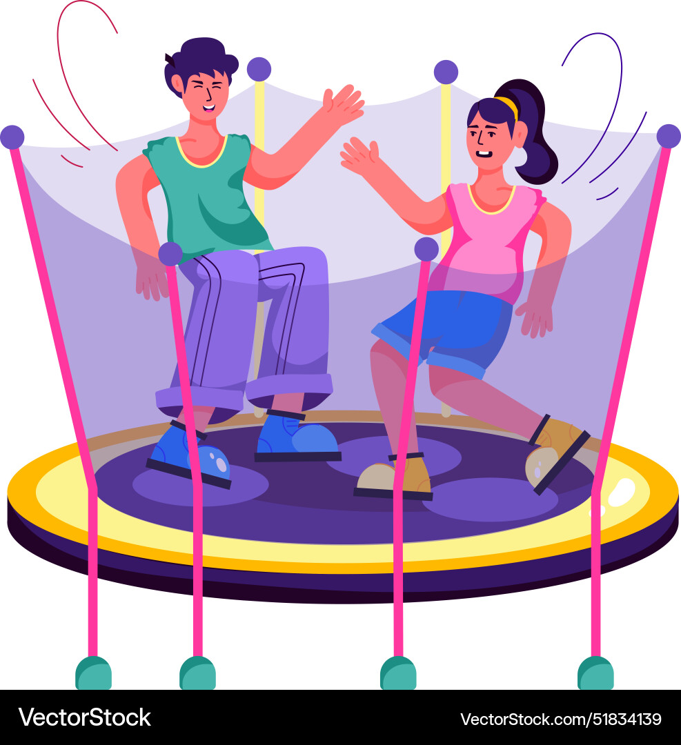 Trampoline fun Royalty Free Vector Image - VectorStock