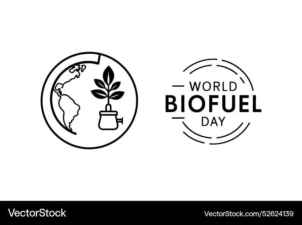 World biofuel day 10 august poster Royalty Free Vector Image