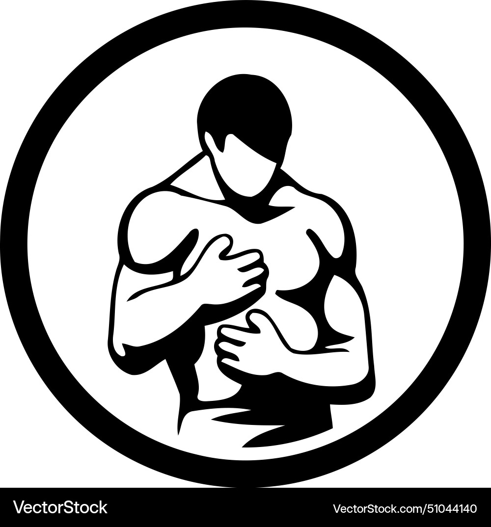 Bodybuilder logo design template icon Royalty Free Vector