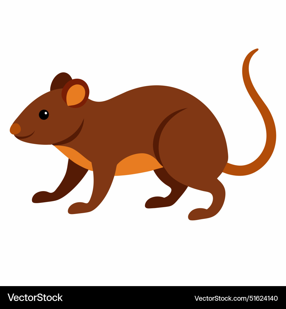Brown rat walks icon Royalty Free Vector Image