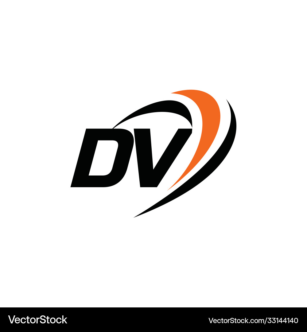 DV Monogram Identity Royalty Free Vector Image