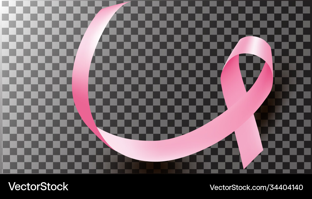 Element pink ribbon for breast cancer Royalty Free Vector