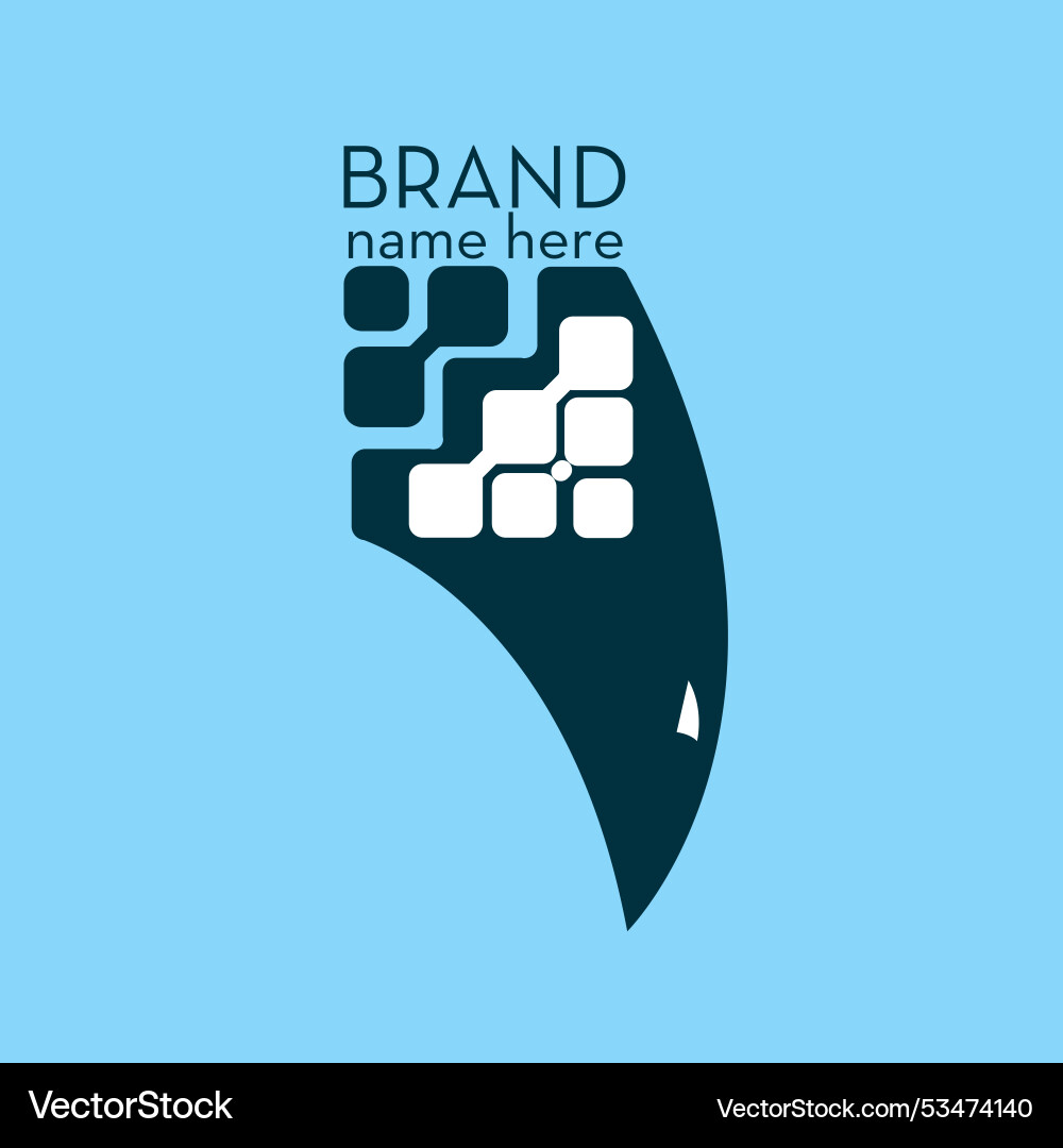 Falcon modern tech logo Royalty Free Vector Image