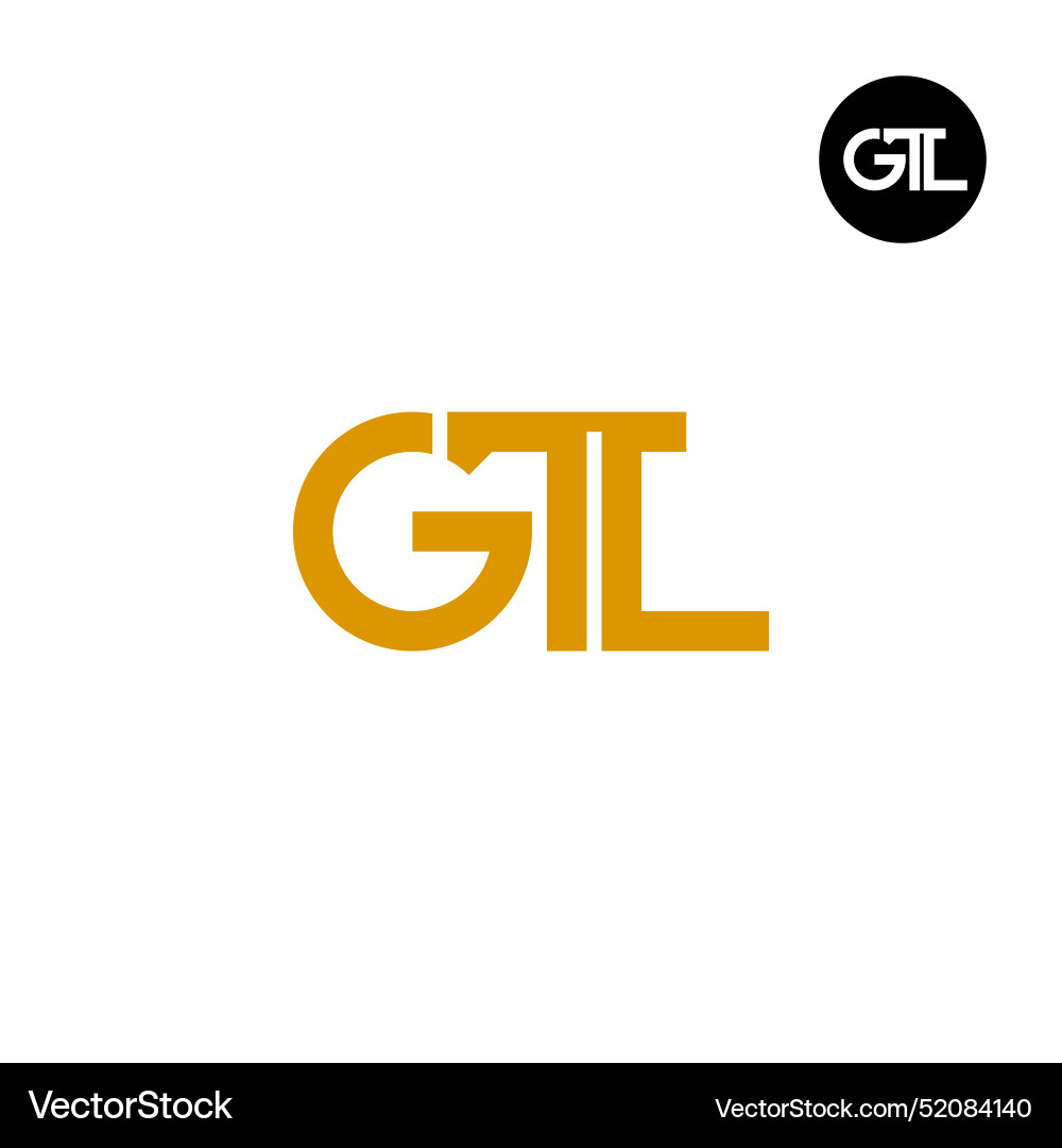 Gtl logo letter monogram design Royalty Free Vector Image