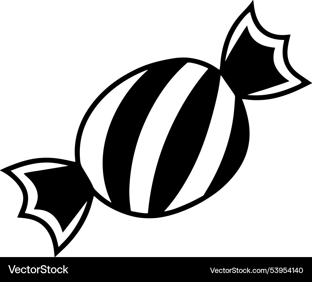 Halloween candy silhouette Royalty Free Vector Image