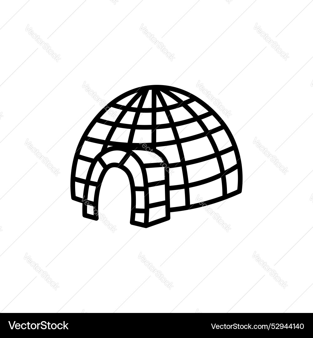 Igloo icon Royalty Free Vector Image - VectorStock