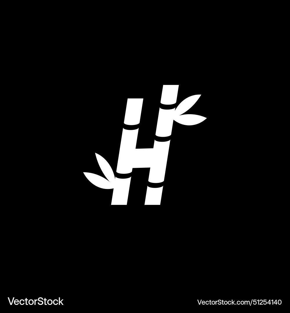 Initial h letter logo design template mono Vector Image