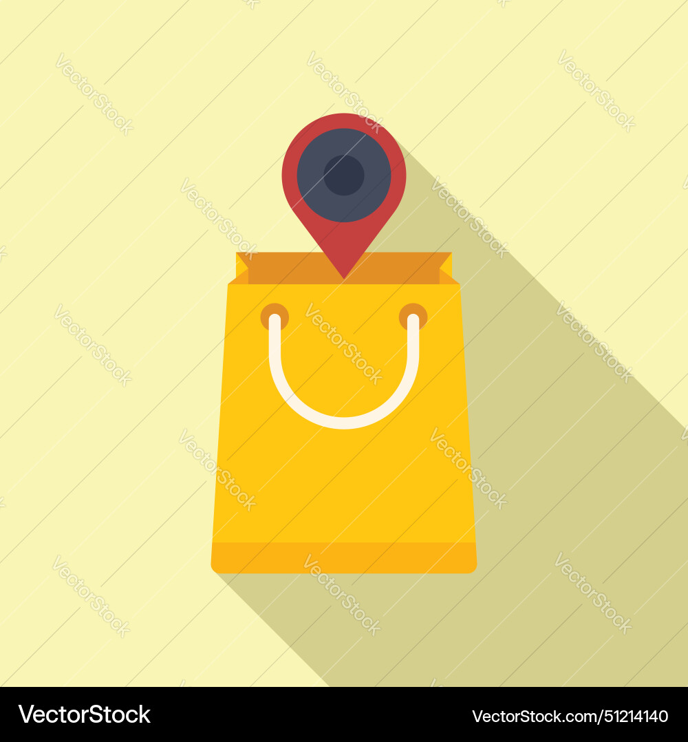 Mark store position icon flat online app Vector Image