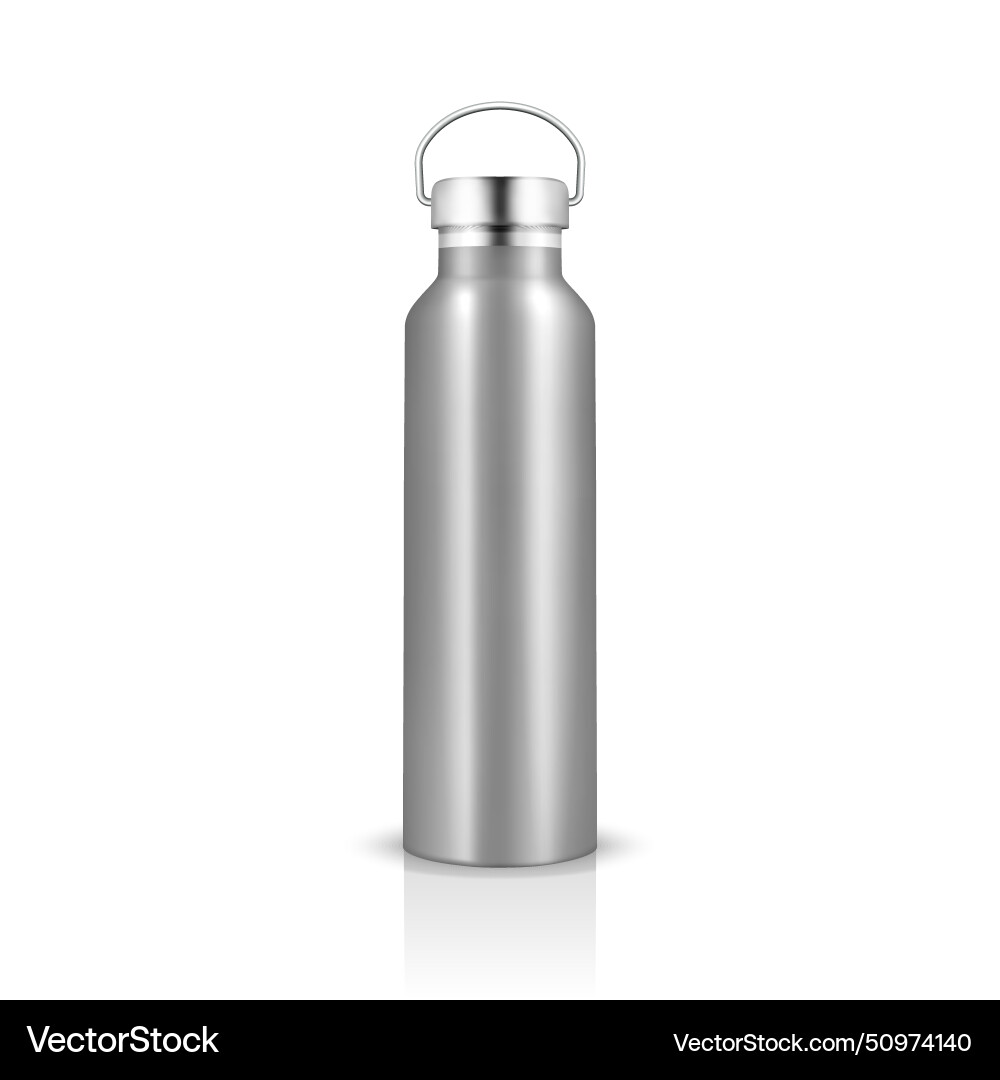 Realistic 3d silver color metal blank Royalty Free Vector