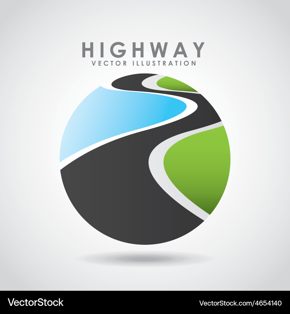Road Landscape Route Royalty Free Vector Image