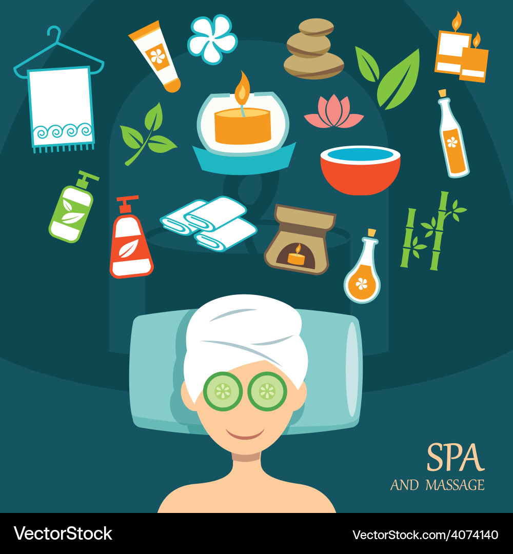 Spa flat design Royalty Free Vector Image - VectorStock