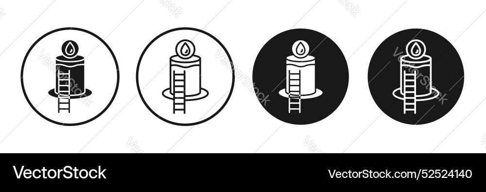 Water tank icon set black filled and outlined Vector Image