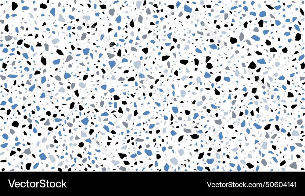 Blue grey and black terrazzo ceramic tile pattern Vector Image