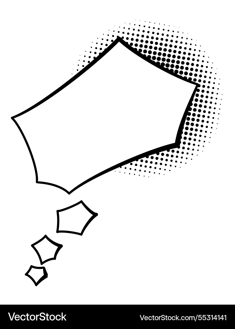 Comics book speech bubble balloon Royalty Free Vector Image