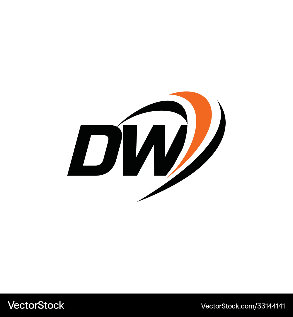Dw monogram logo Royalty Free Vector Image - VectorStock
