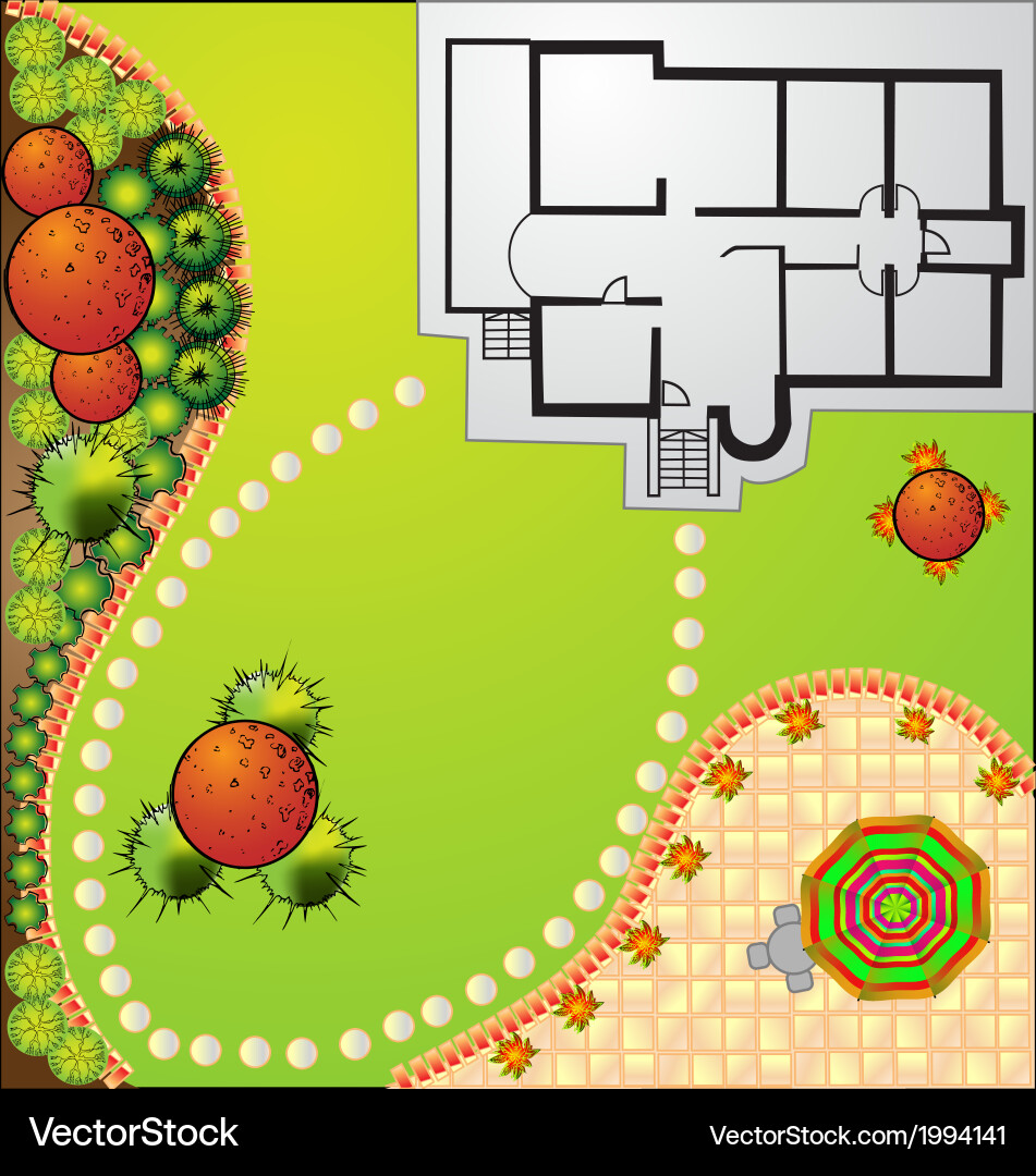 landscape plan tree symbol
