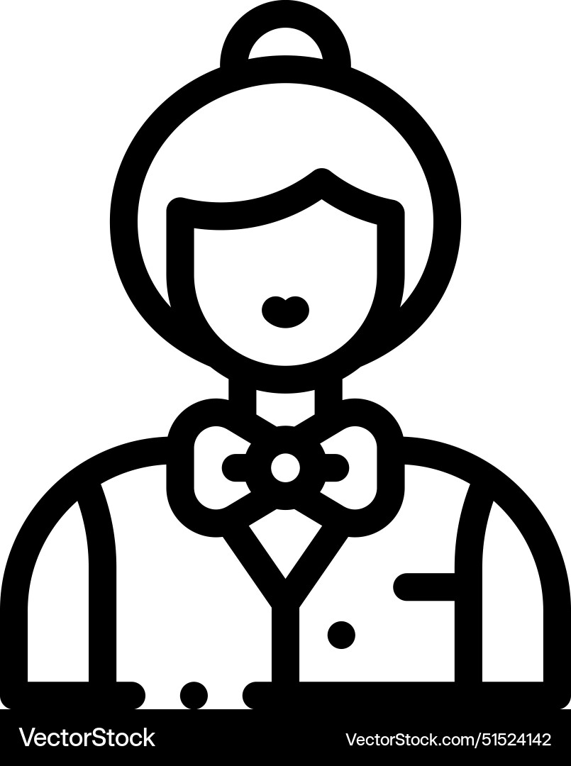 Bartender icon thin linear style design isolated Vector Image