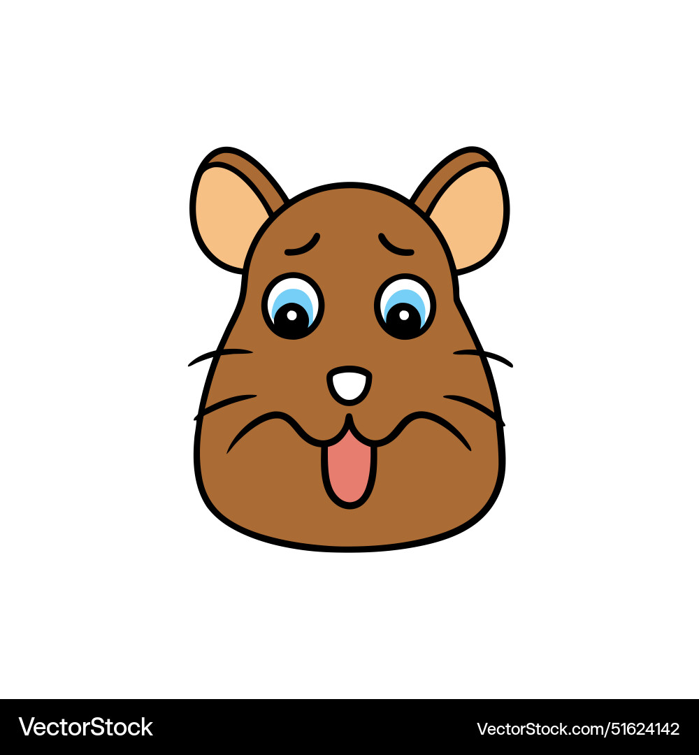 Brown rat cries icon Royalty Free Vector Image