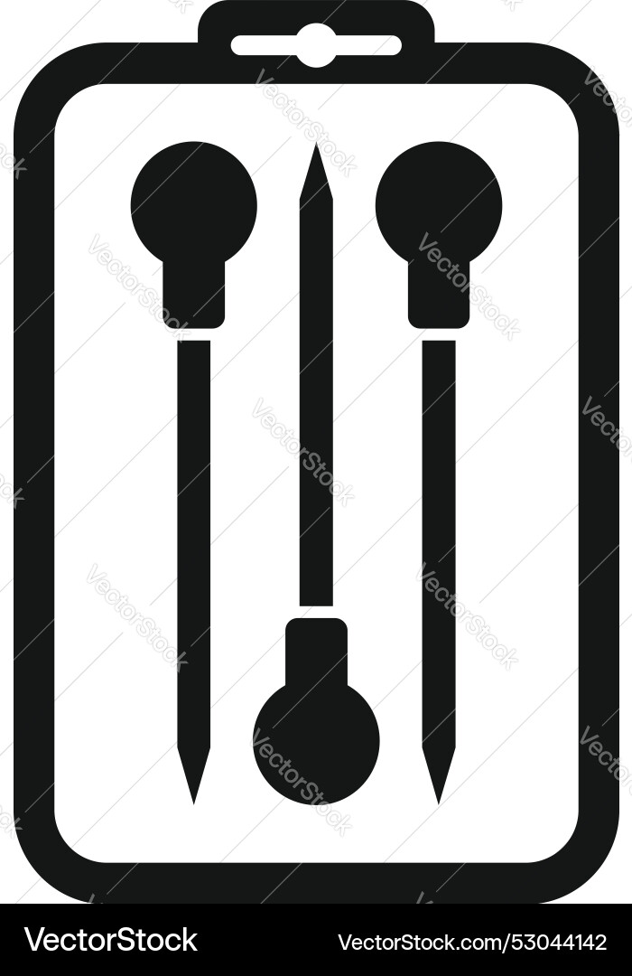 Contour drawing tools set in blister packaging Vector Image
