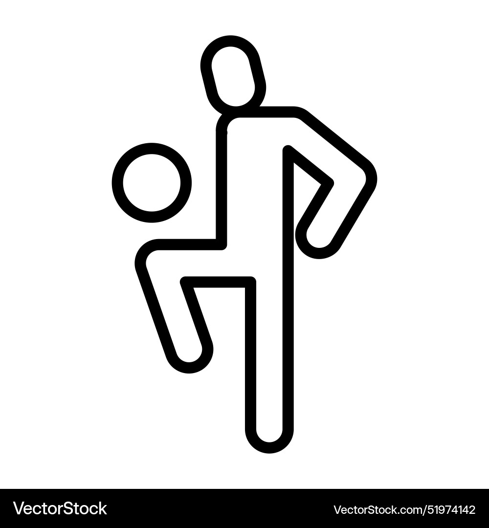 Juggling icon in thin line style graphic design Vector Image