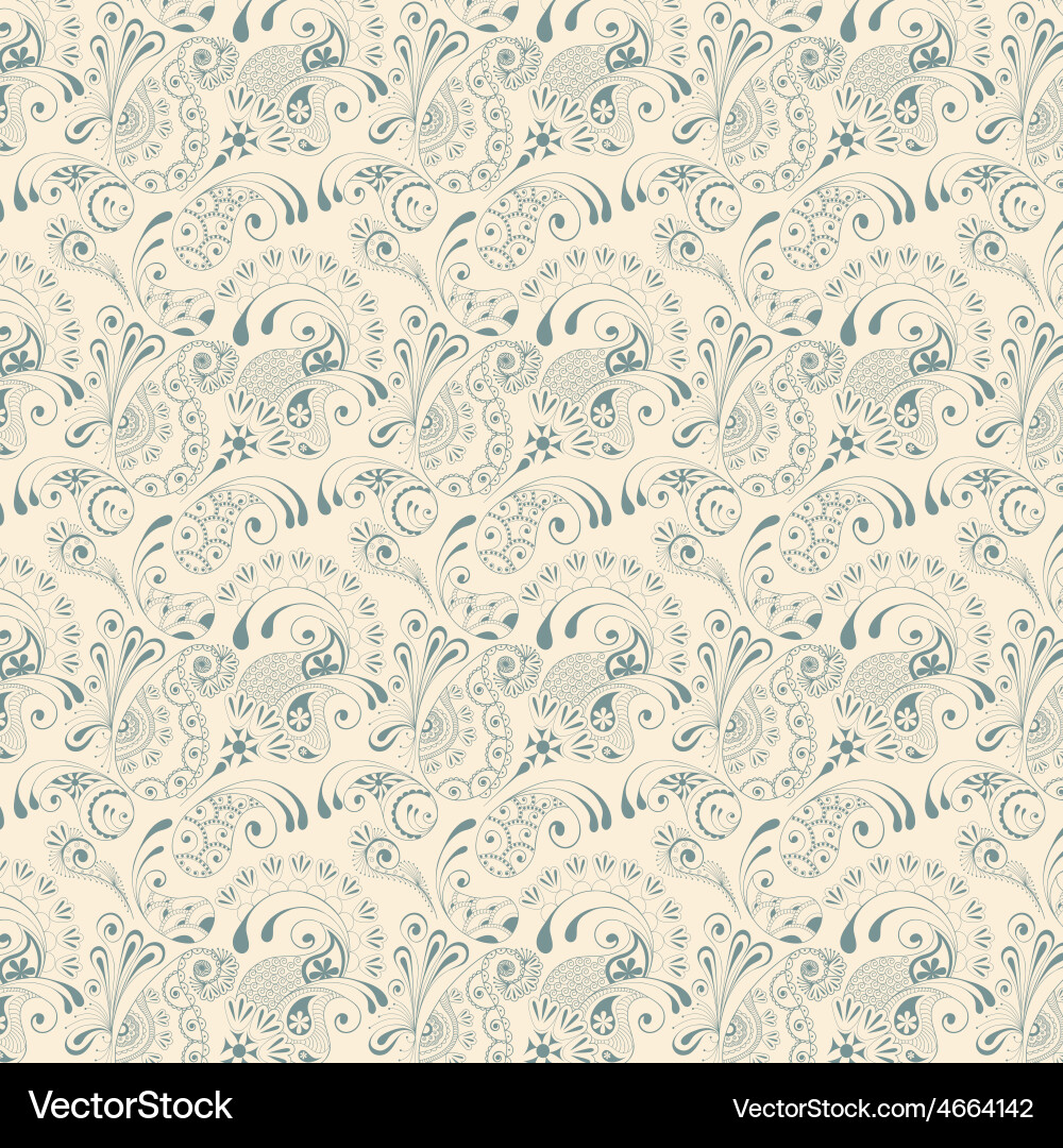 Paisley seamless pattern Royalty Free Vector Image