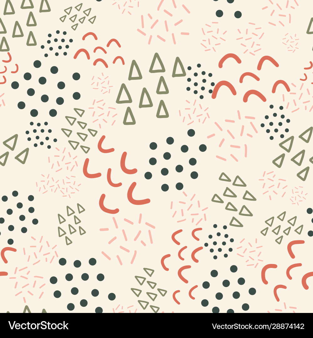 Seamless background scribble shapes kids Vector Image