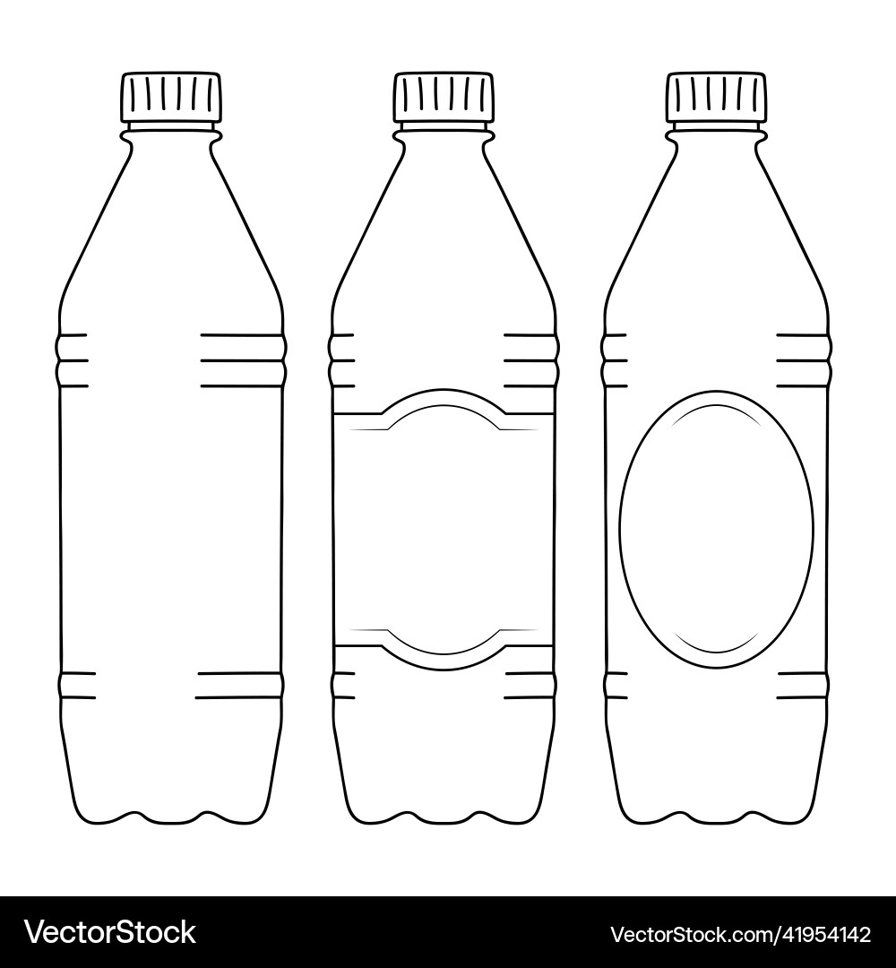 Simple Water Bottle Sketch Royalty Free Vector Image