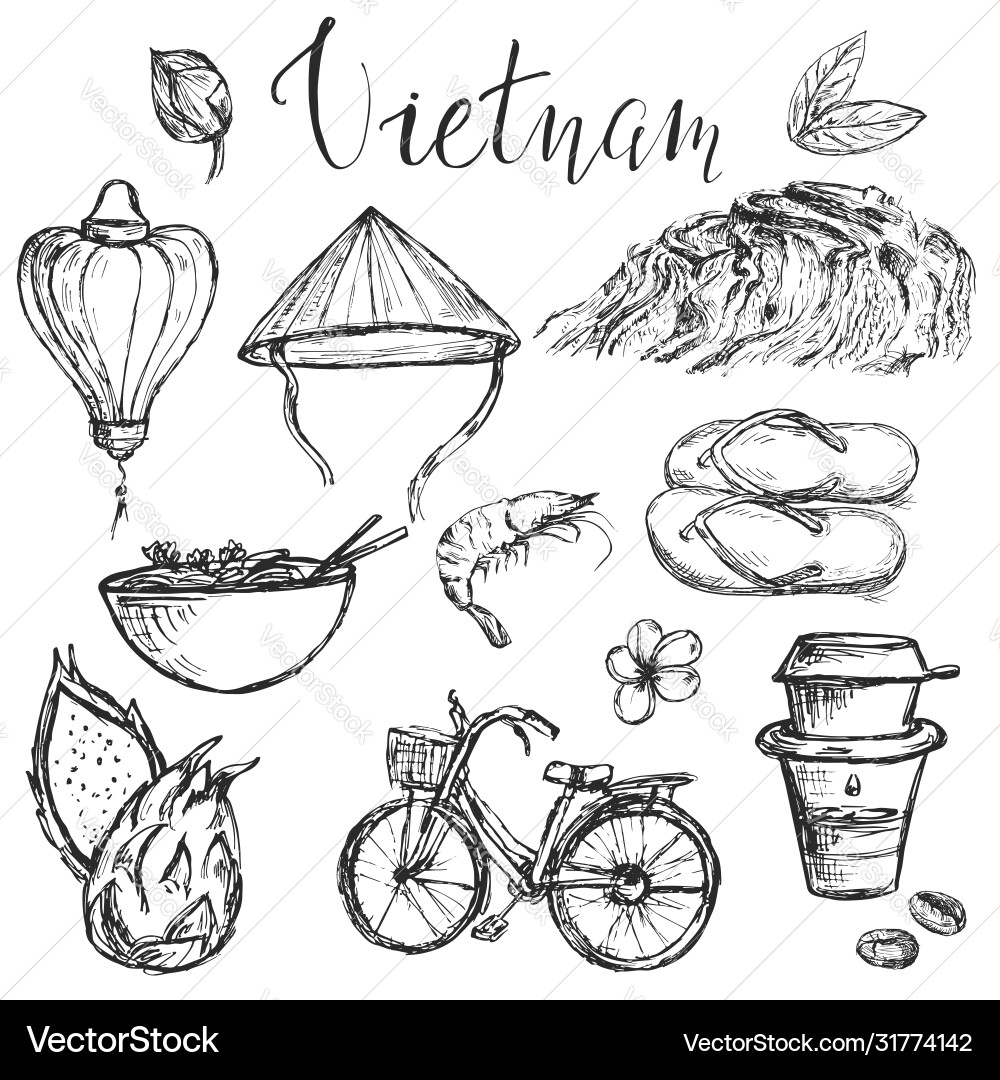 Traditional Vietnamese Elements Royalty Free Vector Image