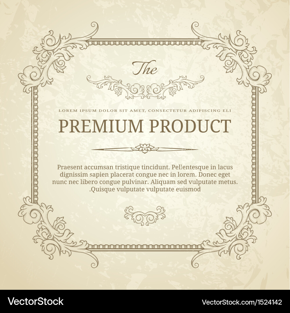 Vintage frame Royalty Free Vector Image - VectorStock