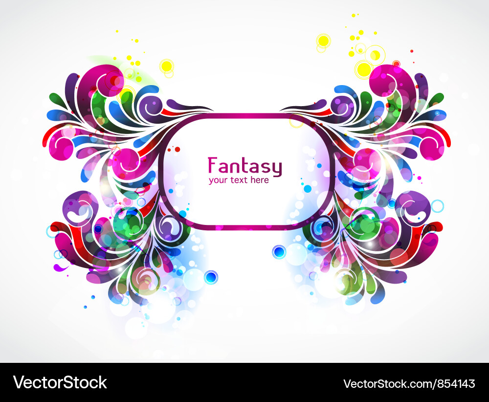 Colorful floral frame Royalty Free Vector Image
